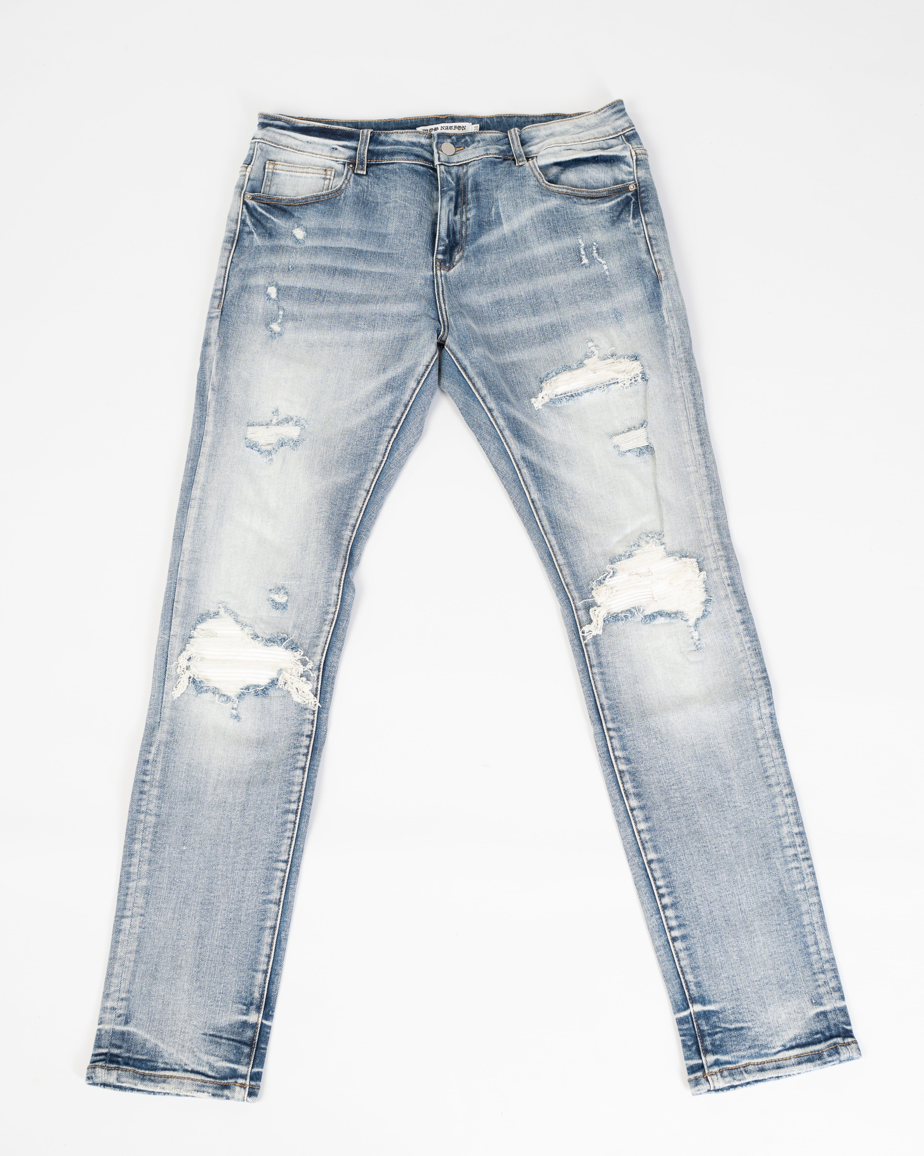 Blue Arched Jeans – Mob Nation